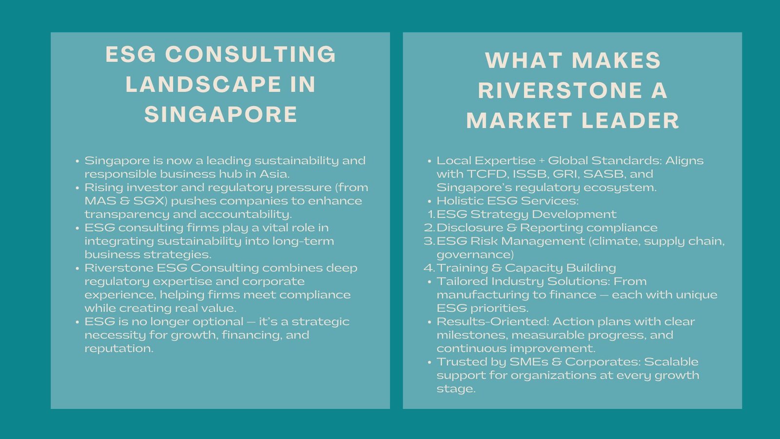 Best ESG Consulting Companies in Singapore